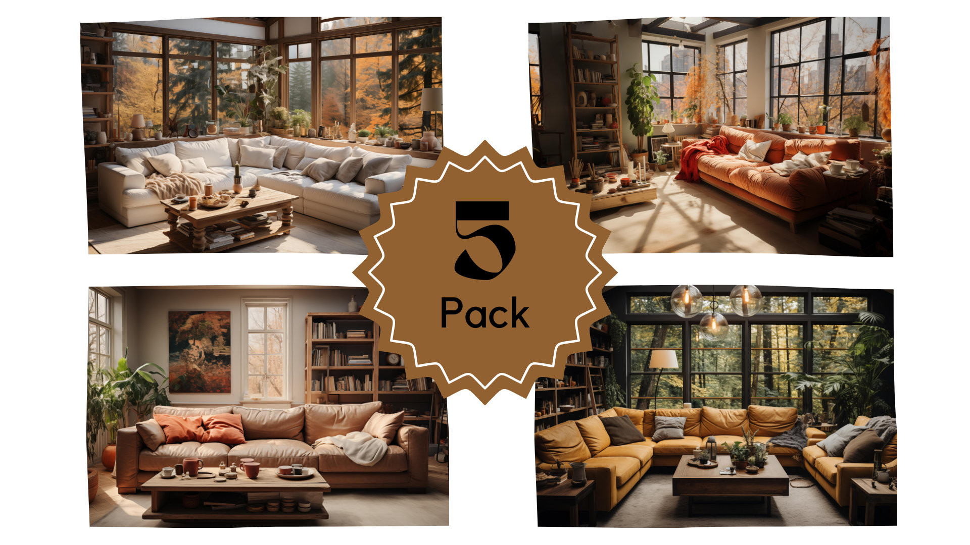 Zoom Background Bundle, 5 Virtual Backgrounds for Microsoft Teams, Zoom ...