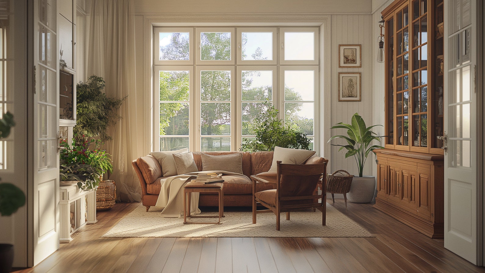 Realistic Spring Living Zoom Background Virtual Office for Meetings ...