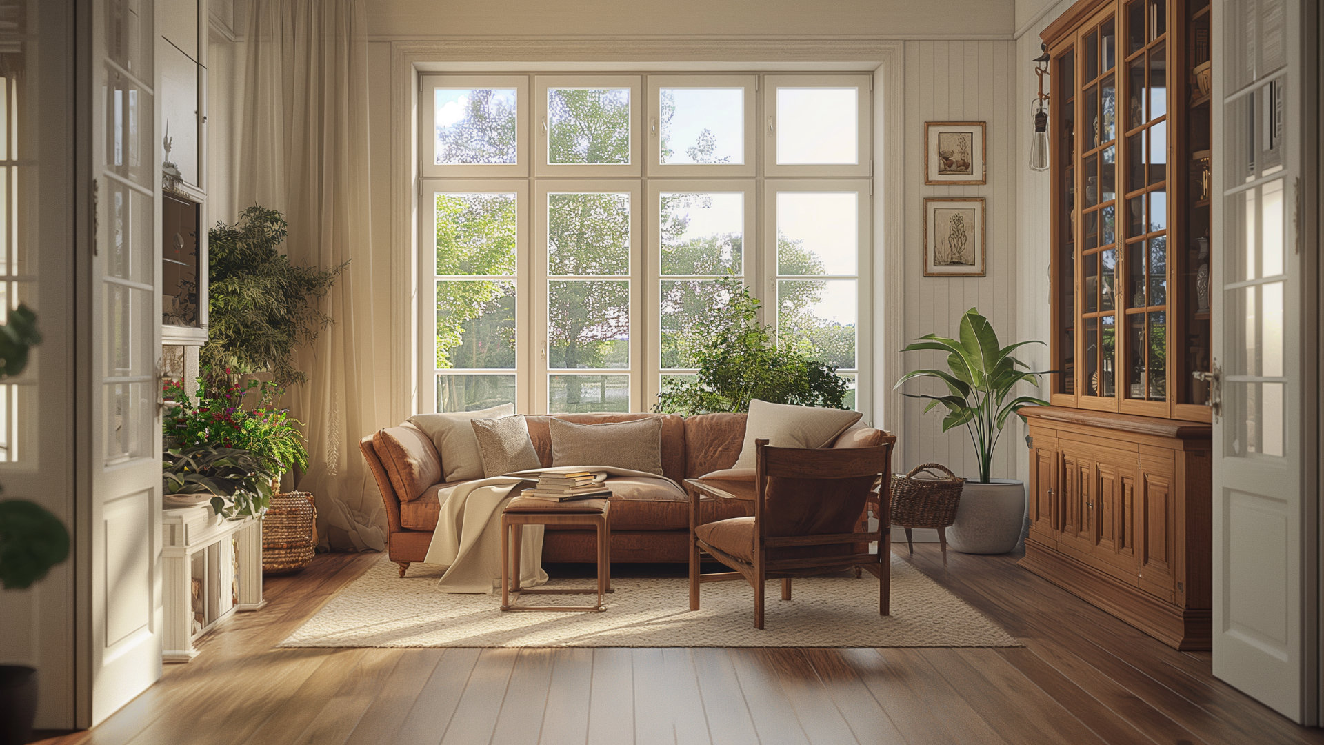 Realistic Spring Living Zoom Background Virtual Office for Meetings ...