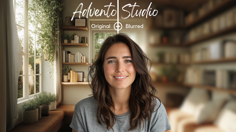 Realistic Spring Living Zoom Background Virtual Office for Meetings ...