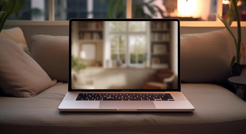Elegant Living Room Virtual Background, Bookshelf Wallpaper (digital ...