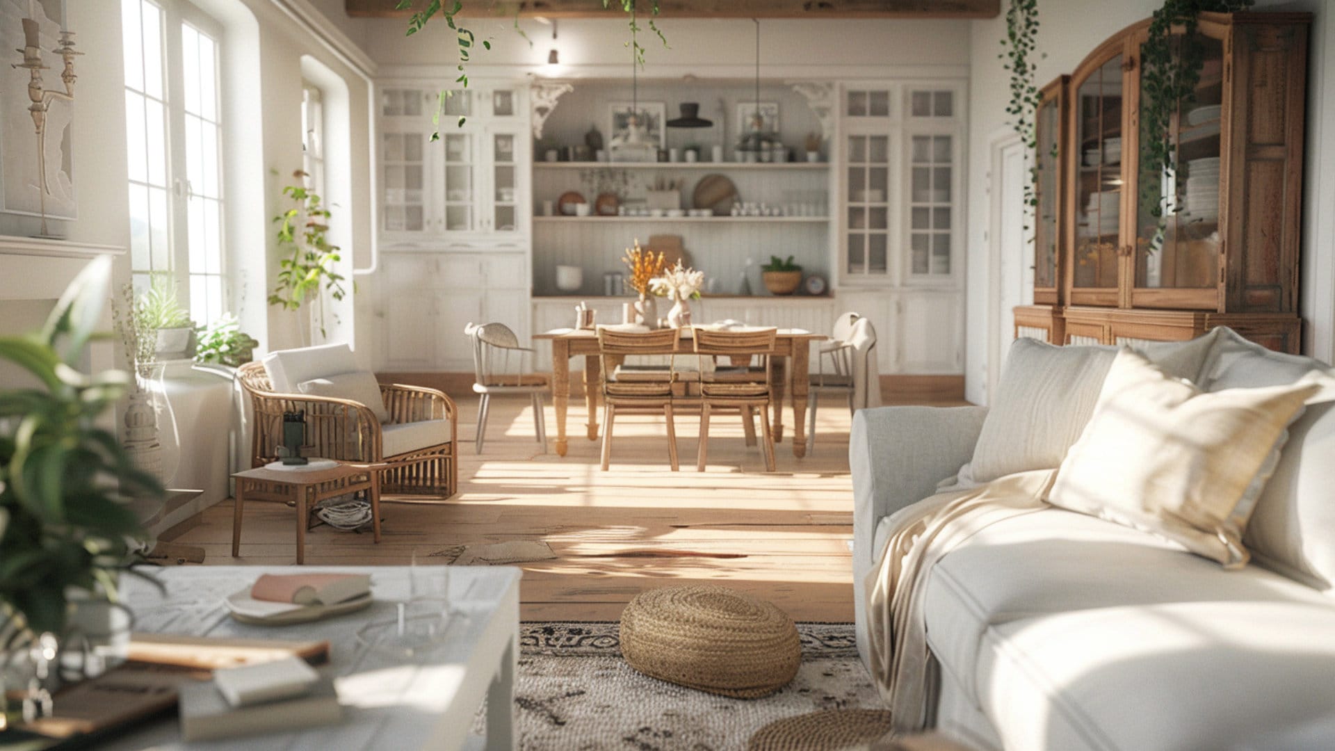 Realistic Spring Living Zoom Background Virtual Office for Meetings ...