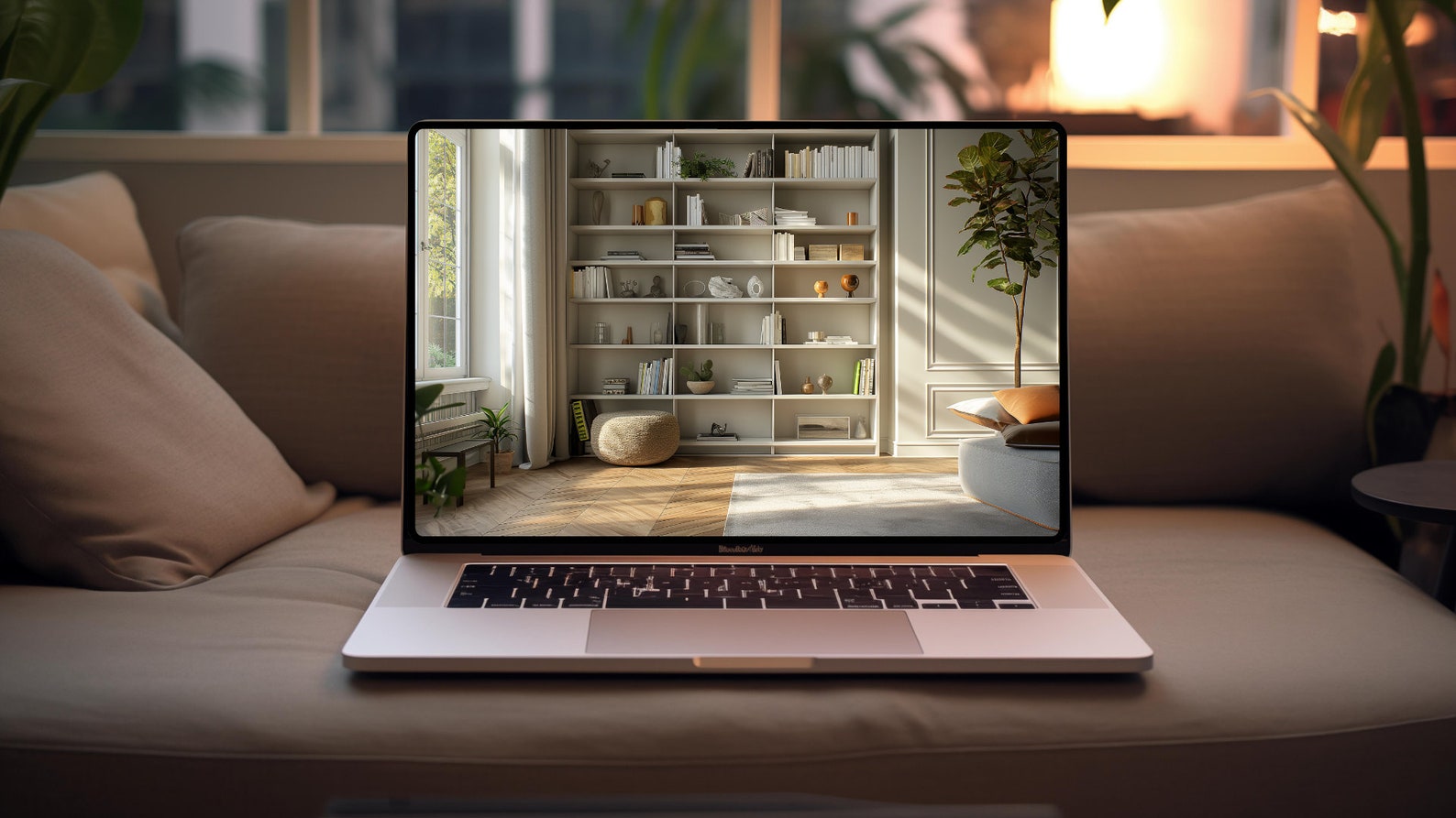 Virtual Living Room Zoom Background | Zoom Background Home Office ...
