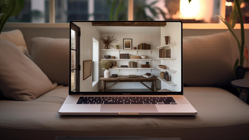 Modern Shelving Office Zoom Background | Virtual Background for Zoom ...