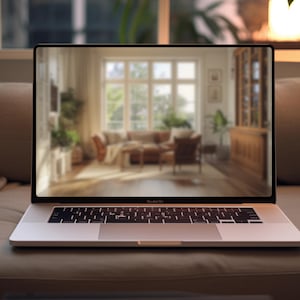 Realistic Spring Living Zoom Background Virtual Office for Meetings ...