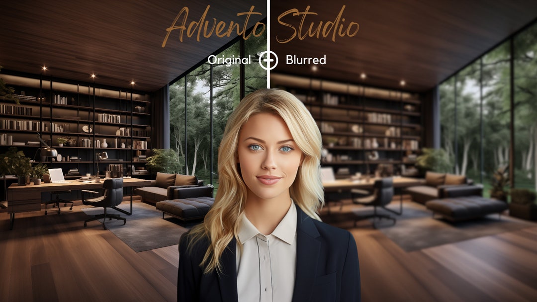 Zoom Background Luxury Library Home Office Professional Zoom Meeting ...