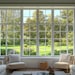 Zoom Background Bookshelf and Window, Living Room Virtual Home Office ...