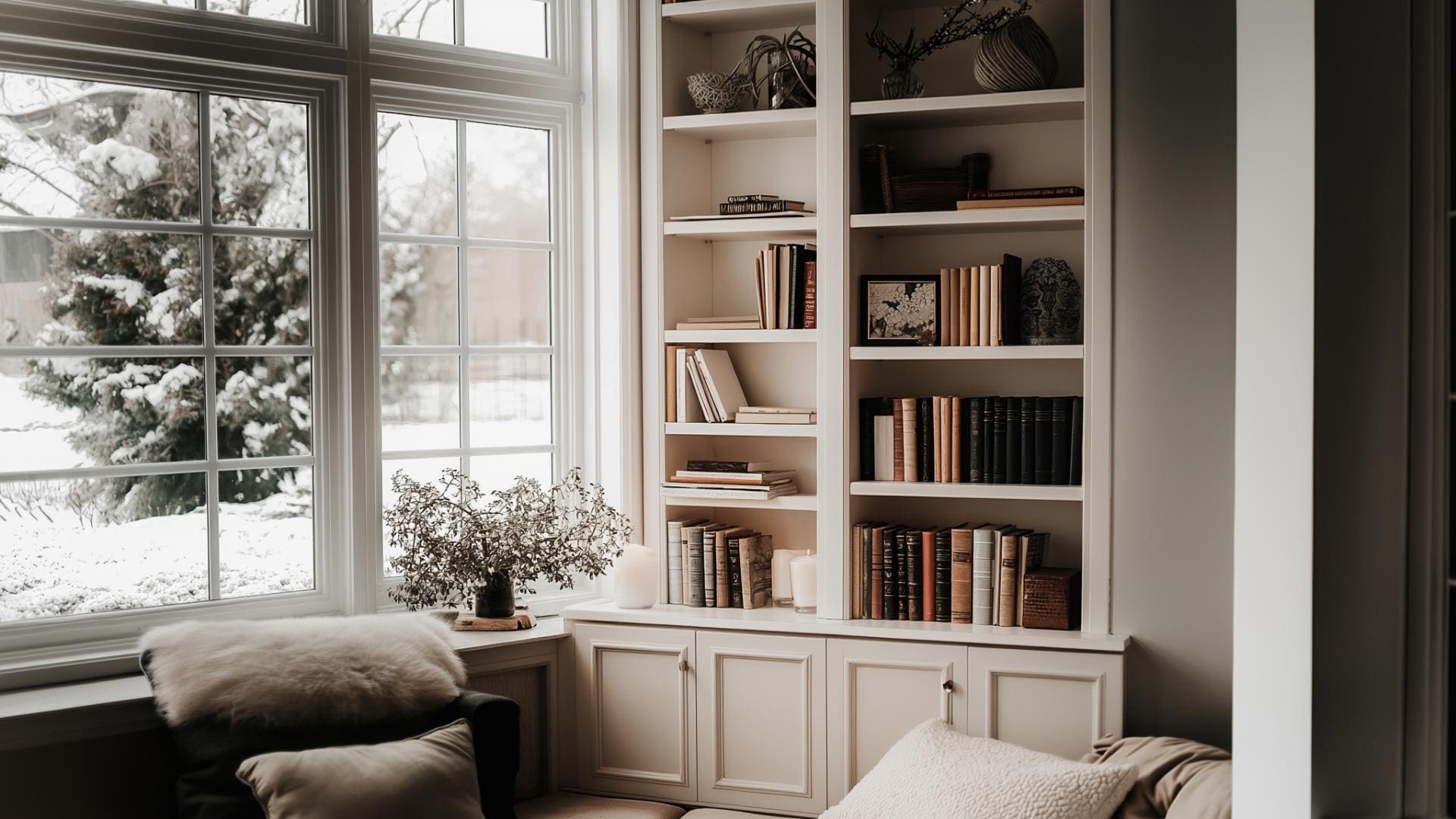 Winter Theme Virtual Bookshelf Background Zoom Meeting, Christmas ...