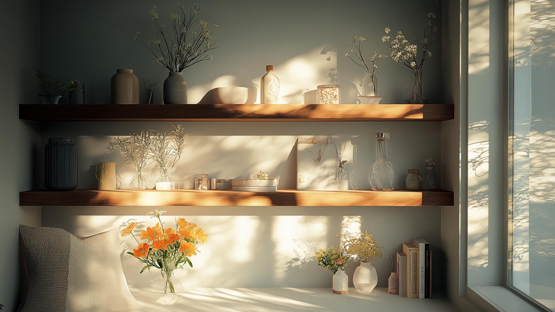 Simple Modern Shelving Office Zoom Background | Virtual Background for ...