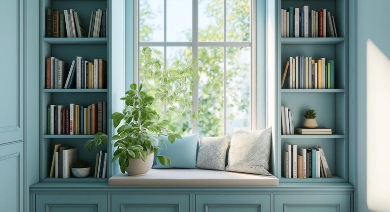 Cozy Modern Bookshelf Zoom Background, MS Teams Professional Backdrop ...