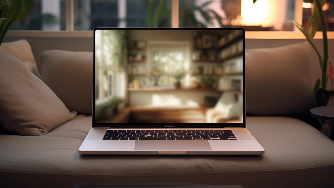 Realistic Spring Living Zoom Background Virtual Office for Meetings ...