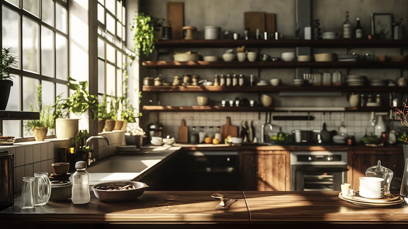 Virtual Background for Zoom Meetings, Home Kitchen Background for ...