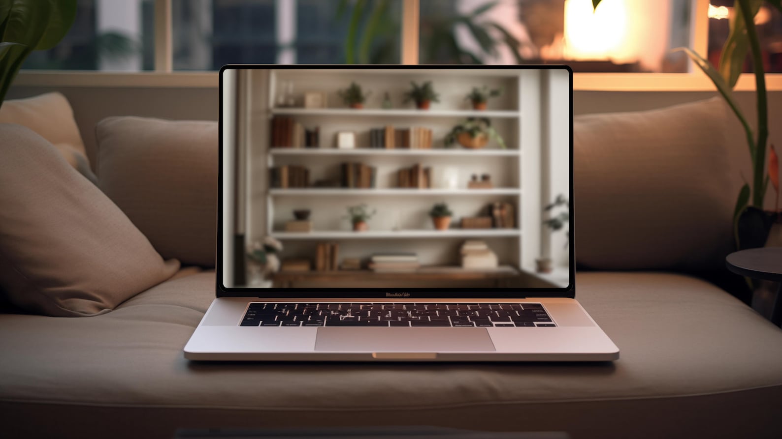 Clean Wall Bookshelf Zoom Background | Virtual Background for Zoom ...