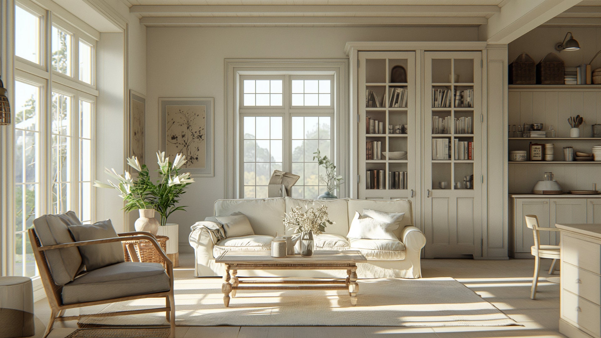 Zoom Background Spring Background, Natural Living Room, Virtual Home ...