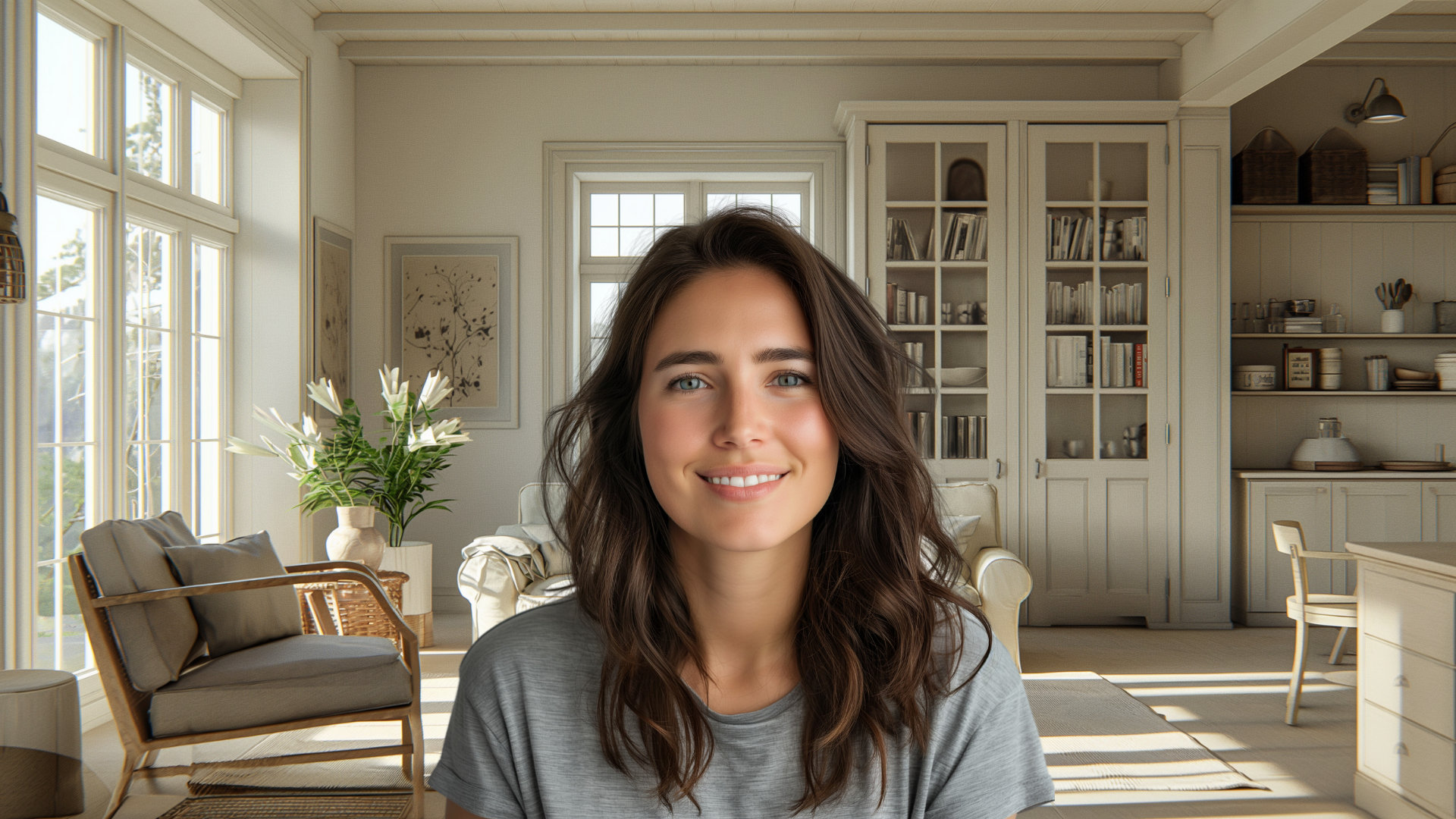Zoom Background Spring Background, Natural Living Room, Virtual Home ...