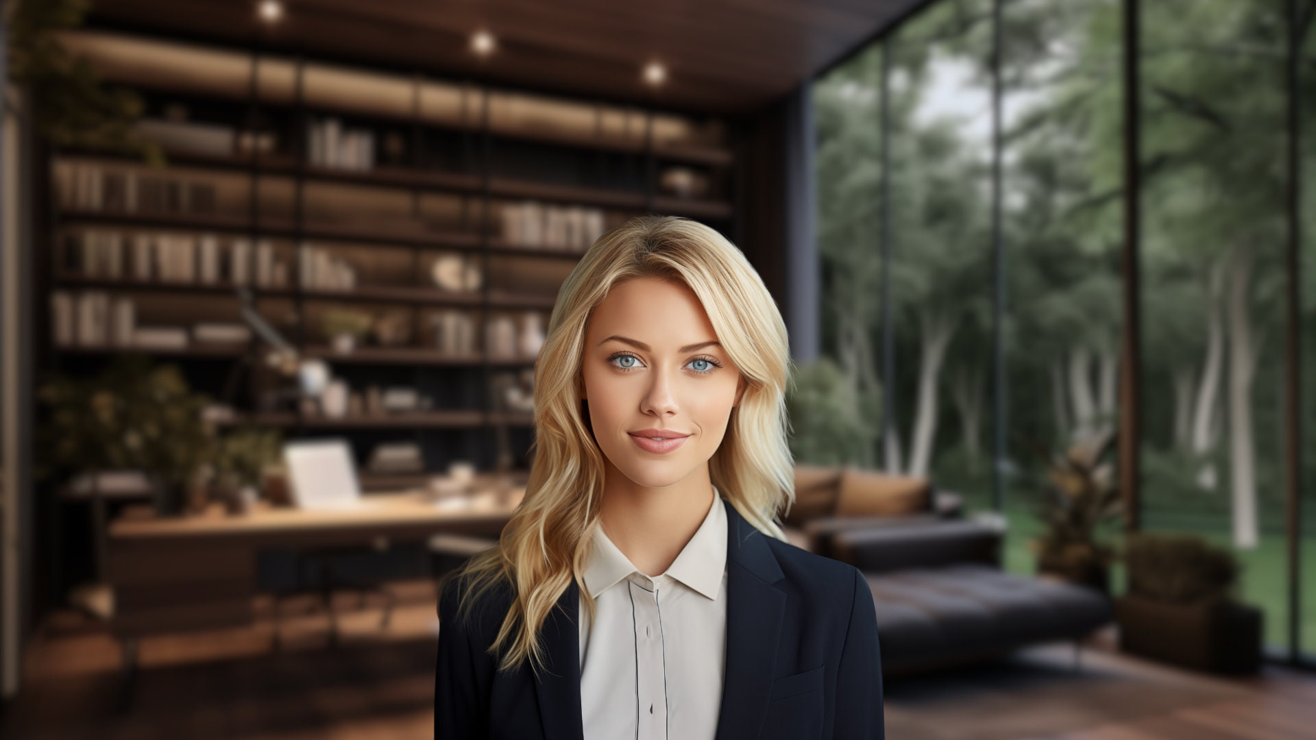 Zoom Background Luxury Library Home Office Professional Zoom Meeting ...