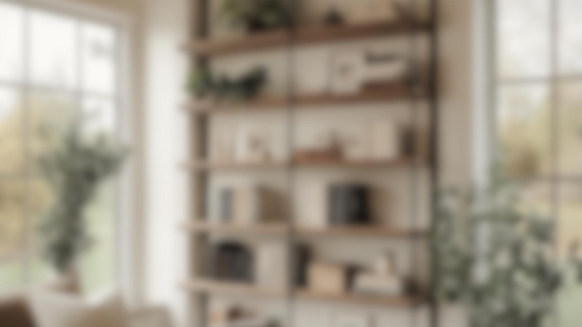 Zoom Background Bookshelf and Window, Living Room Virtual Home Office ...