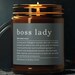 Personalized Boss Lady Candle, Custom Funny New Business Owner Gift for ...