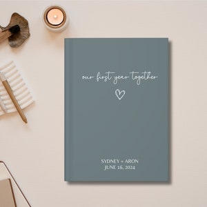 Personalized Couple Notebook, Custom Paper Anniversary Gift, Our First ...