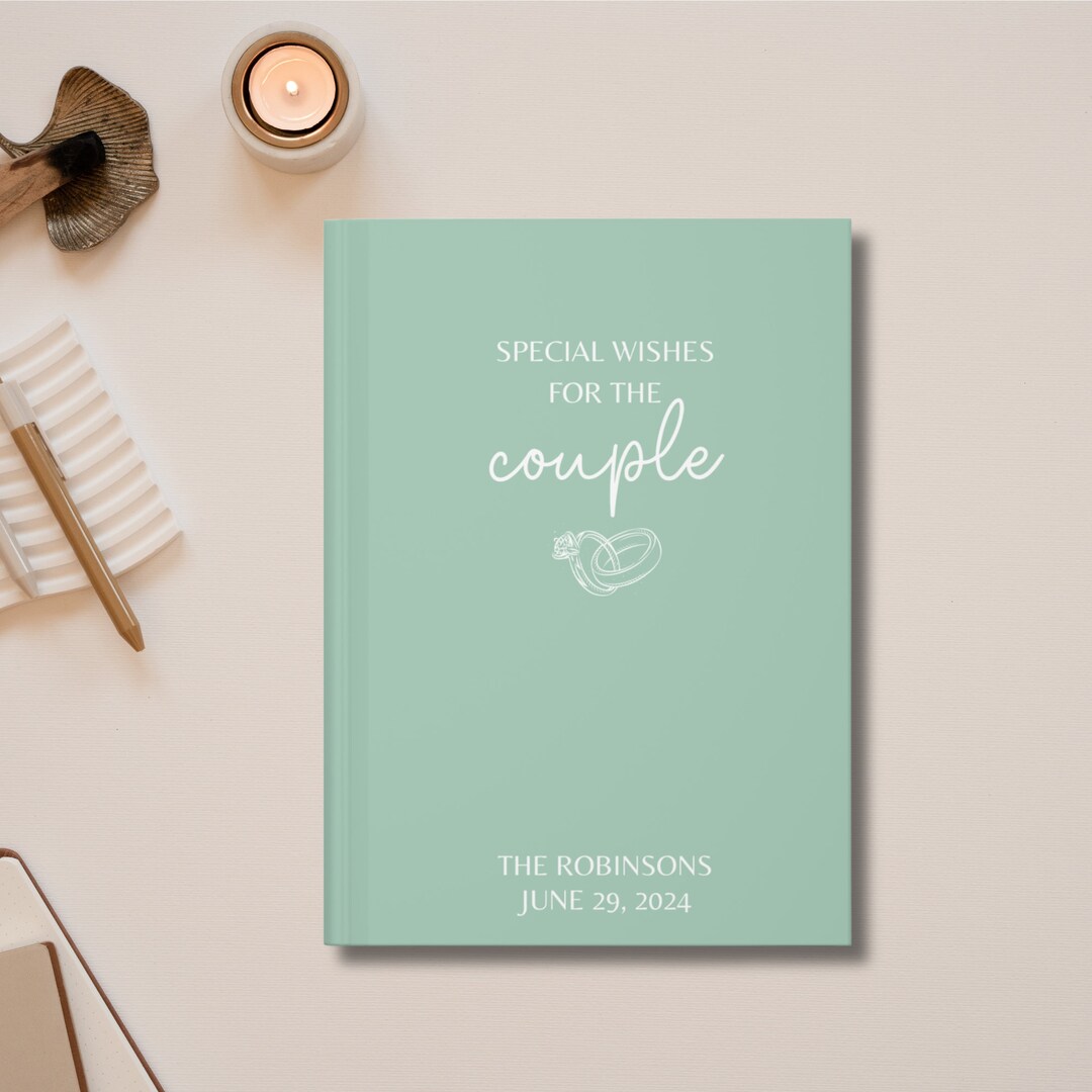 Personalized Wedding Guest Book Journal Gift, Custom Engagement Party ...