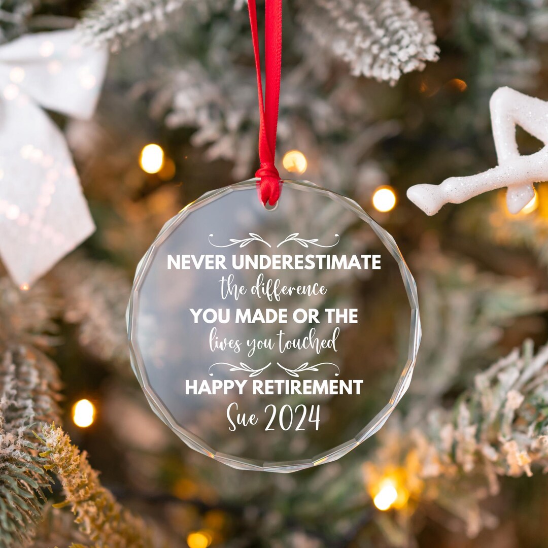 Personalized Retirement Ornament Gift, Teacher Retirement Gift ...