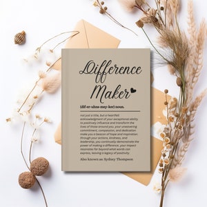 Difference Maker Journal Personalized Thank You Notebook for Coworker ...