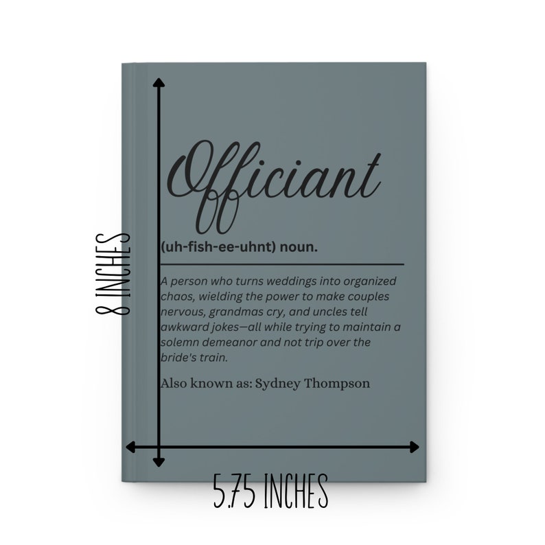 Personalized Wedding Officiant Journal, Custom Officiant Proposal ...