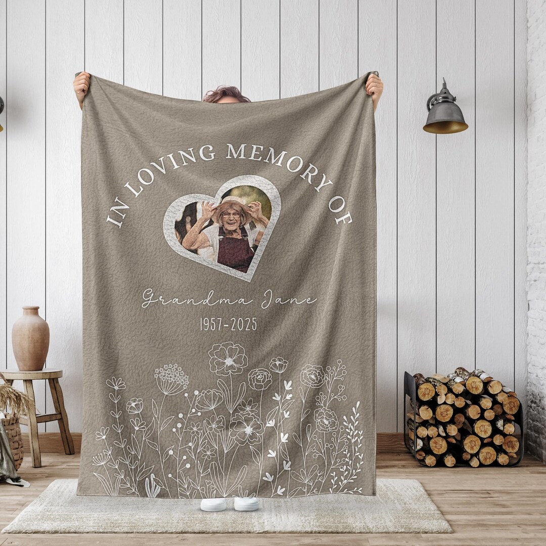 Personalized Memorial Blanket Sympathy Gift, Loss of Dad Father in ...