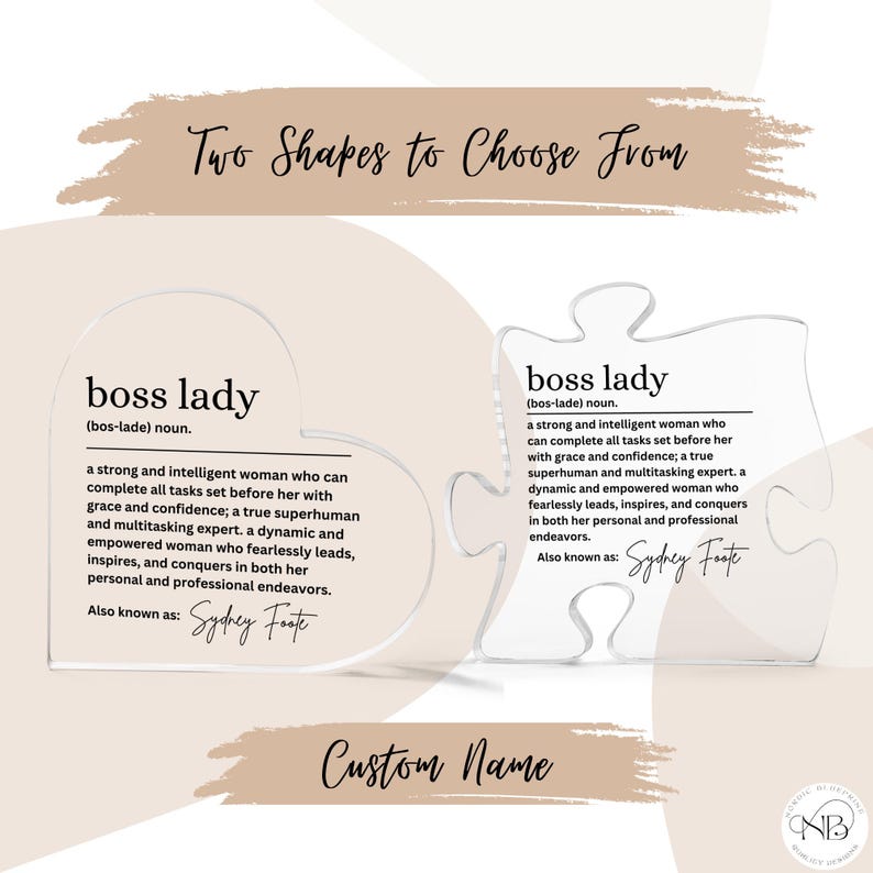 Personalized Boss Lady Acrylic Plaque, Funny New Business Owner Gift ...
