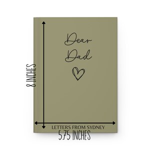 Letters to Dad Journal Notebook Gift for Father, Personalized Dear Dad ...