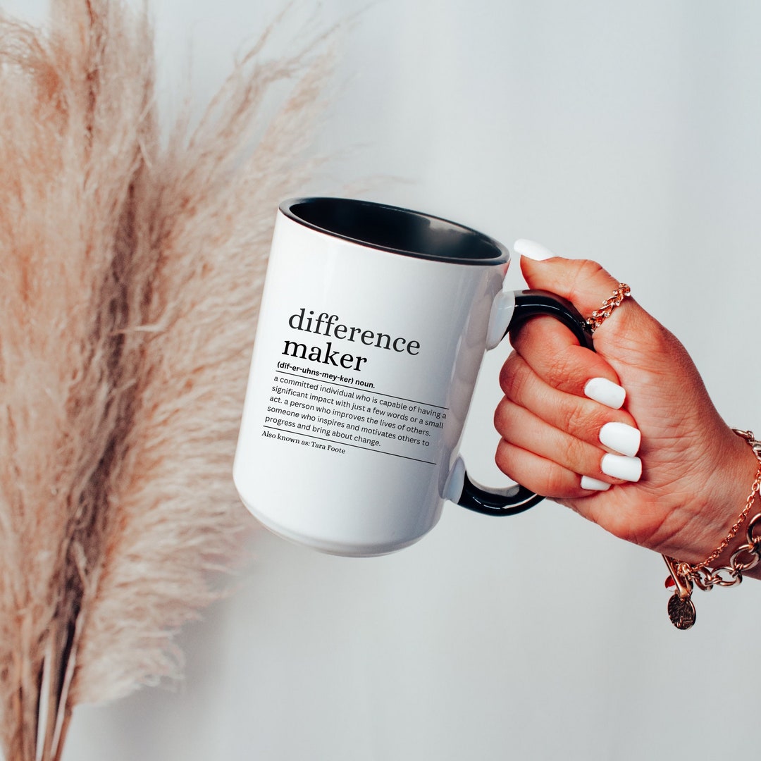 Difference Maker Mug Personalized Thank You Coffee Cup for Coworker ...