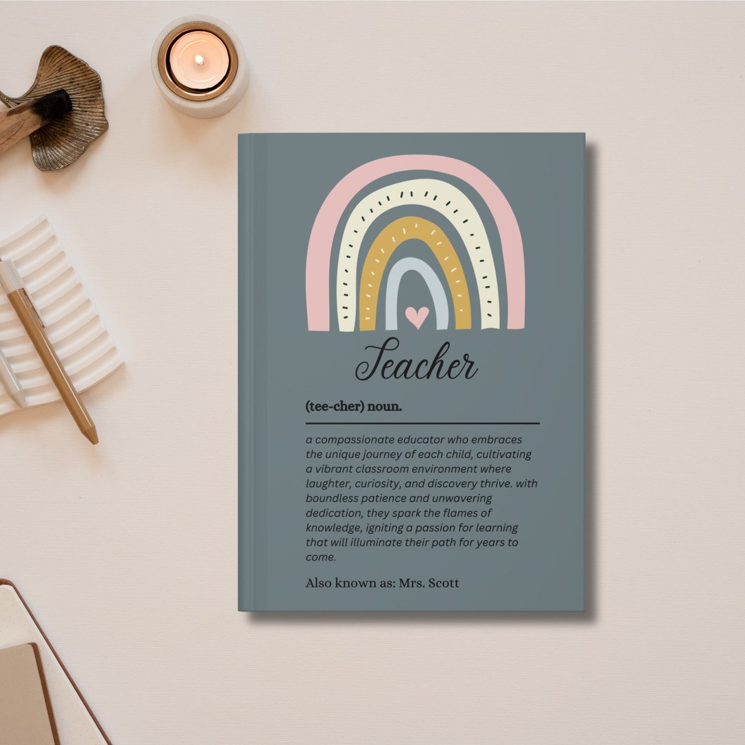 Personalized Teacher Journal Gift, Teacher Appreciation Custom Journal ...