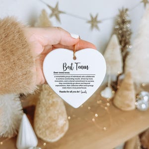 Best Team Personalized Ornament, Corporate Gift, Team Appreciation Gift ...