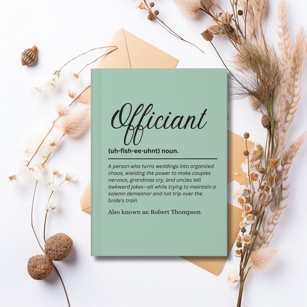 Personalized Wedding Officiant Journal, Custom Officiant Proposal ...