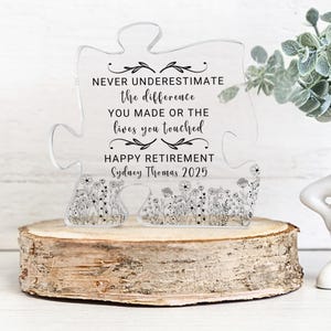Personalized Retirement Gift for Women, Custom Acrylic Plaque Retired ...