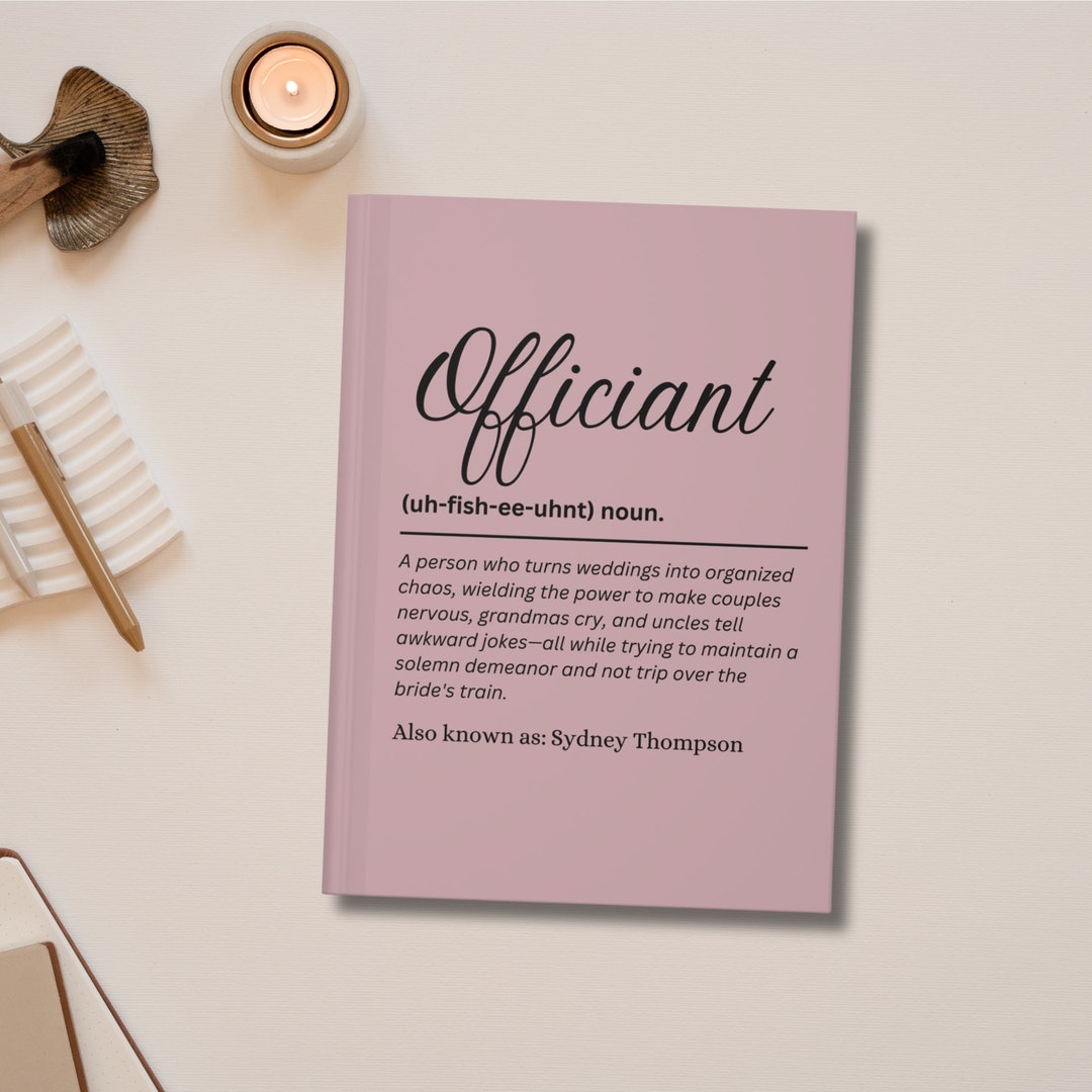 Personalized Wedding Officiant Journal, Custom Officiant Proposal ...