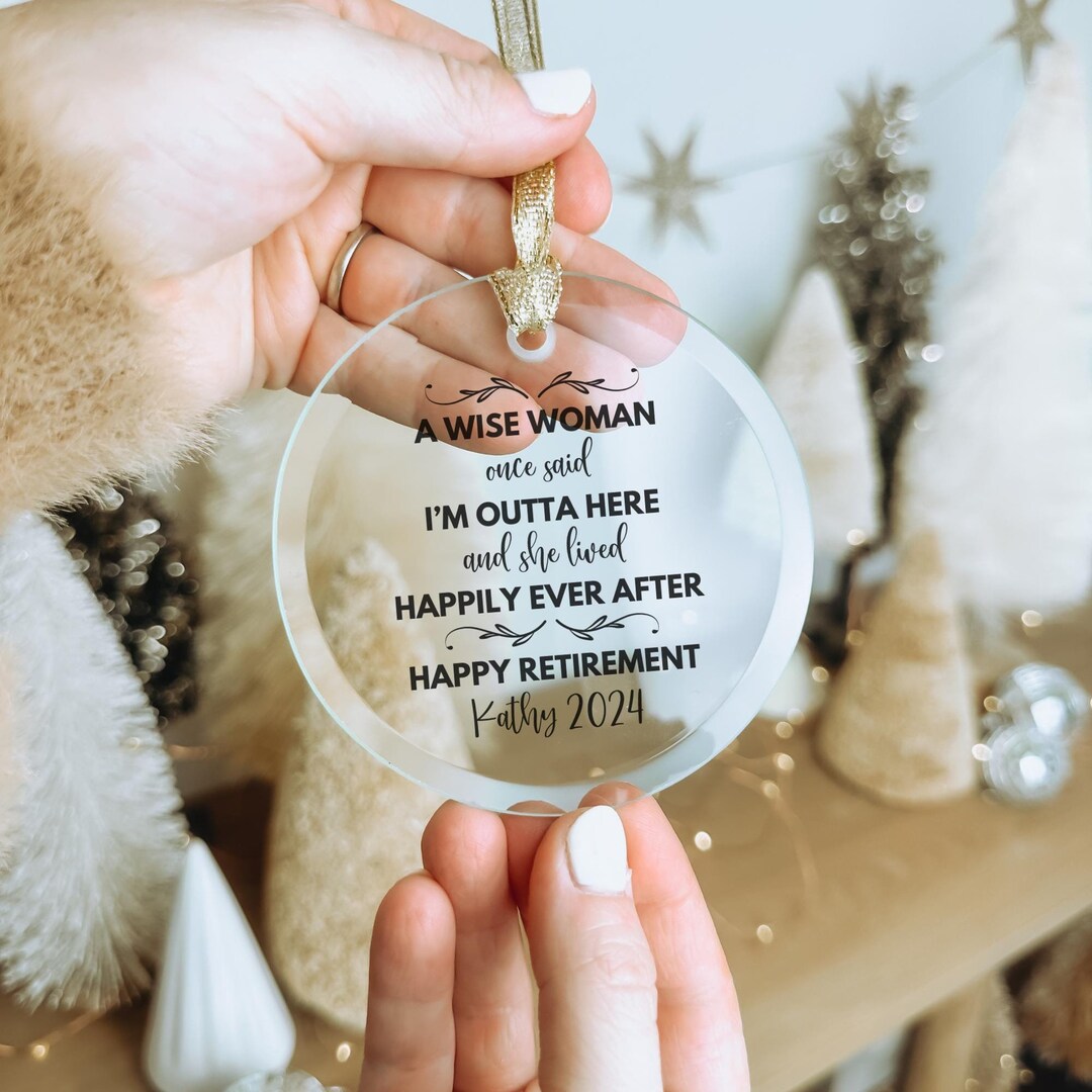 Personalized Retirement Glass Ornament Gift, Teacher Retirement Gift ...
