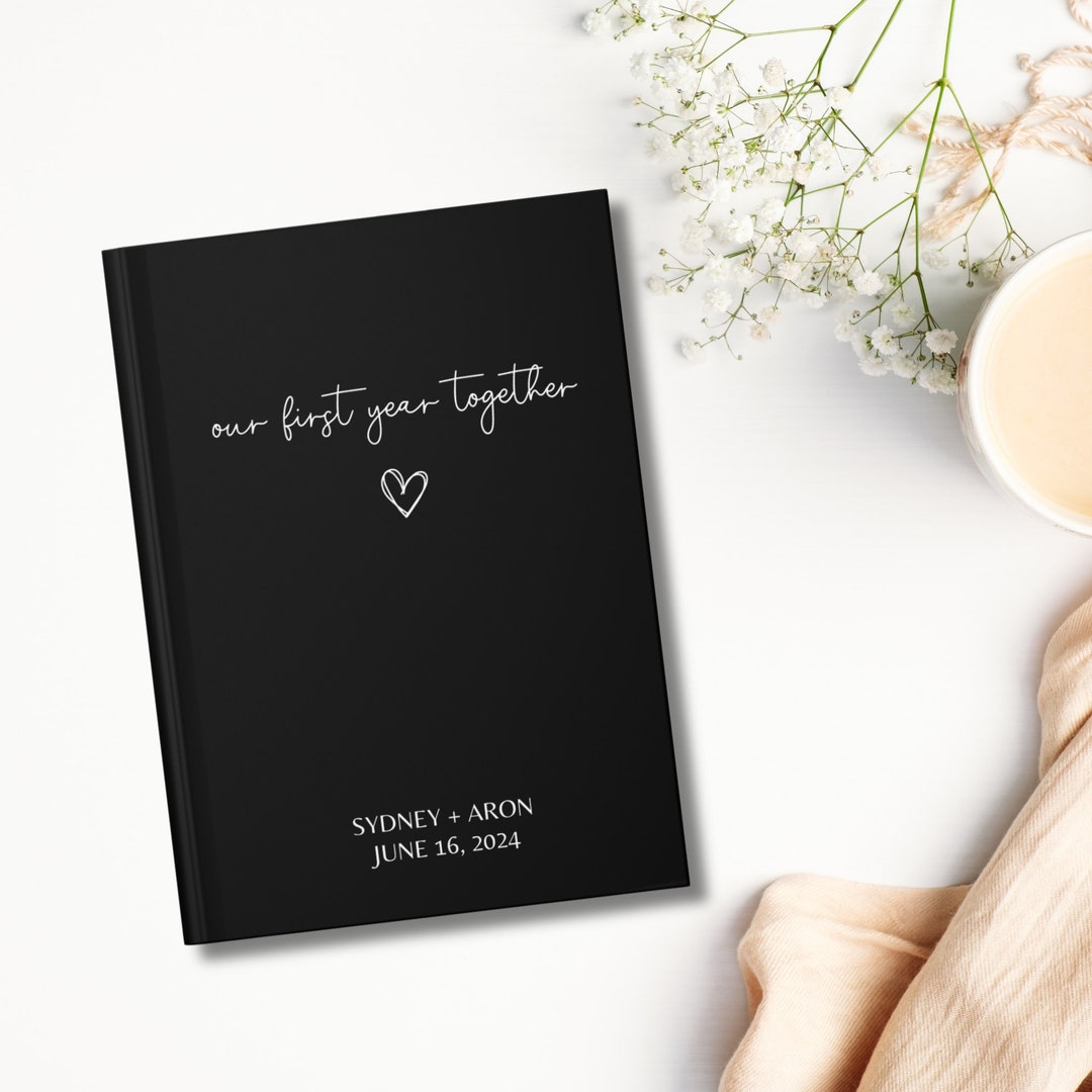 Personalized Couple Notebook, Custom Paper Anniversary Gift, Our First ...