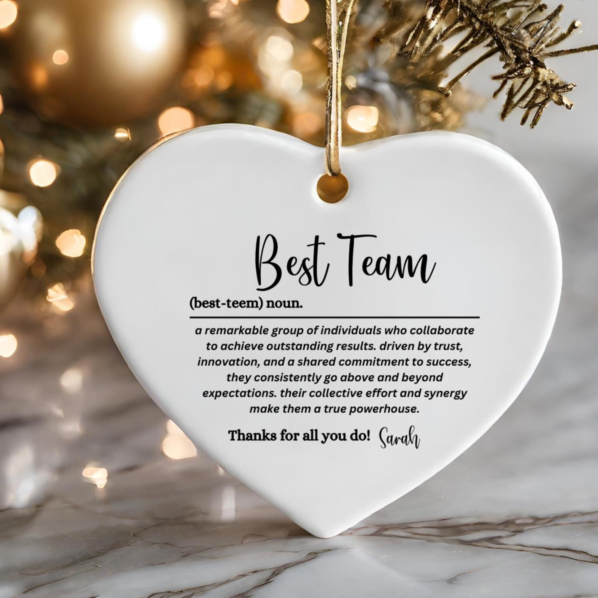 Best Team Personalized Ornament, Corporate Gift, Team Appreciation Gift ...