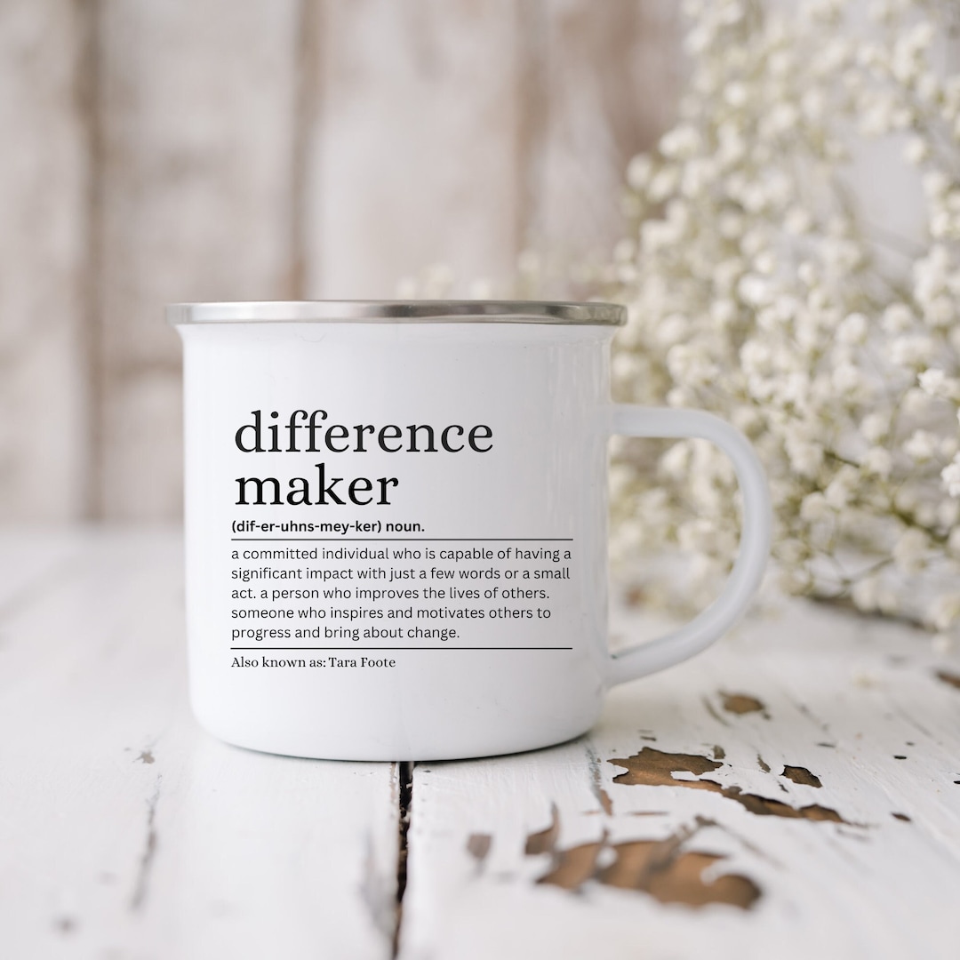 Difference Maker Mug Personalized Thank You Coffee Cup for Coworker ...