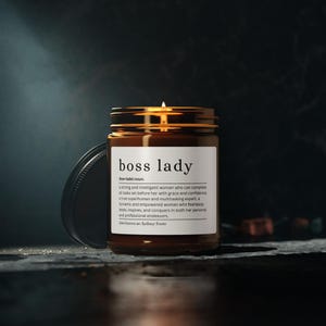 Personalized Boss Lady Candle, Custom Funny New Business Owner Gift for ...