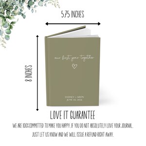 Personalized Couple Notebook, Custom Paper Anniversary Gift, Our First ...