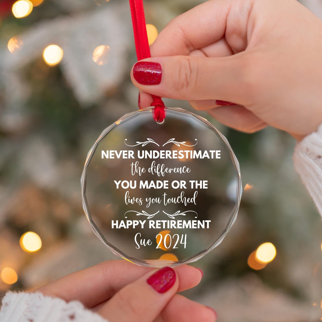 Personalized Retirement Ornament Gift, Teacher Retirement Gift ...