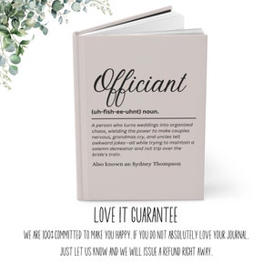 Personalized Wedding Officiant Journal, Custom Officiant Proposal ...