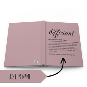 Personalized Wedding Officiant Journal, Custom Officiant Proposal ...