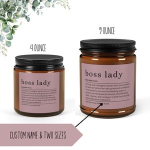 Personalized Boss Lady Candle, Custom Funny New Business Owner Gift for ...