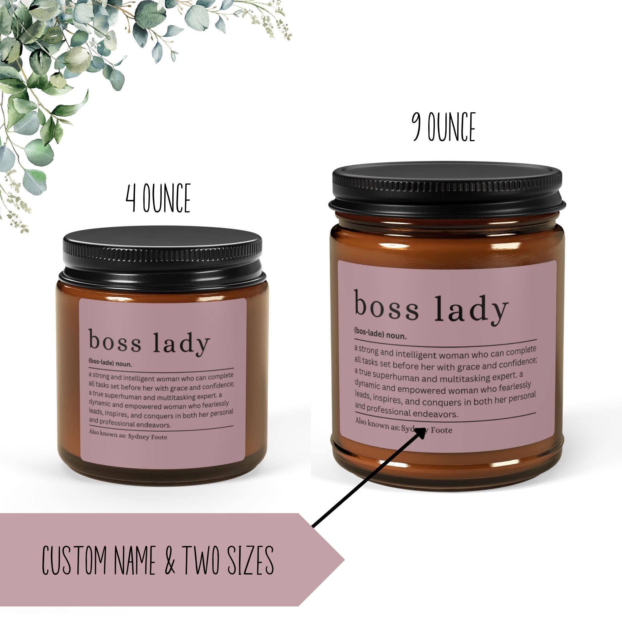Personalized Boss Lady Candle, Custom Funny New Business Owner Gift for ...