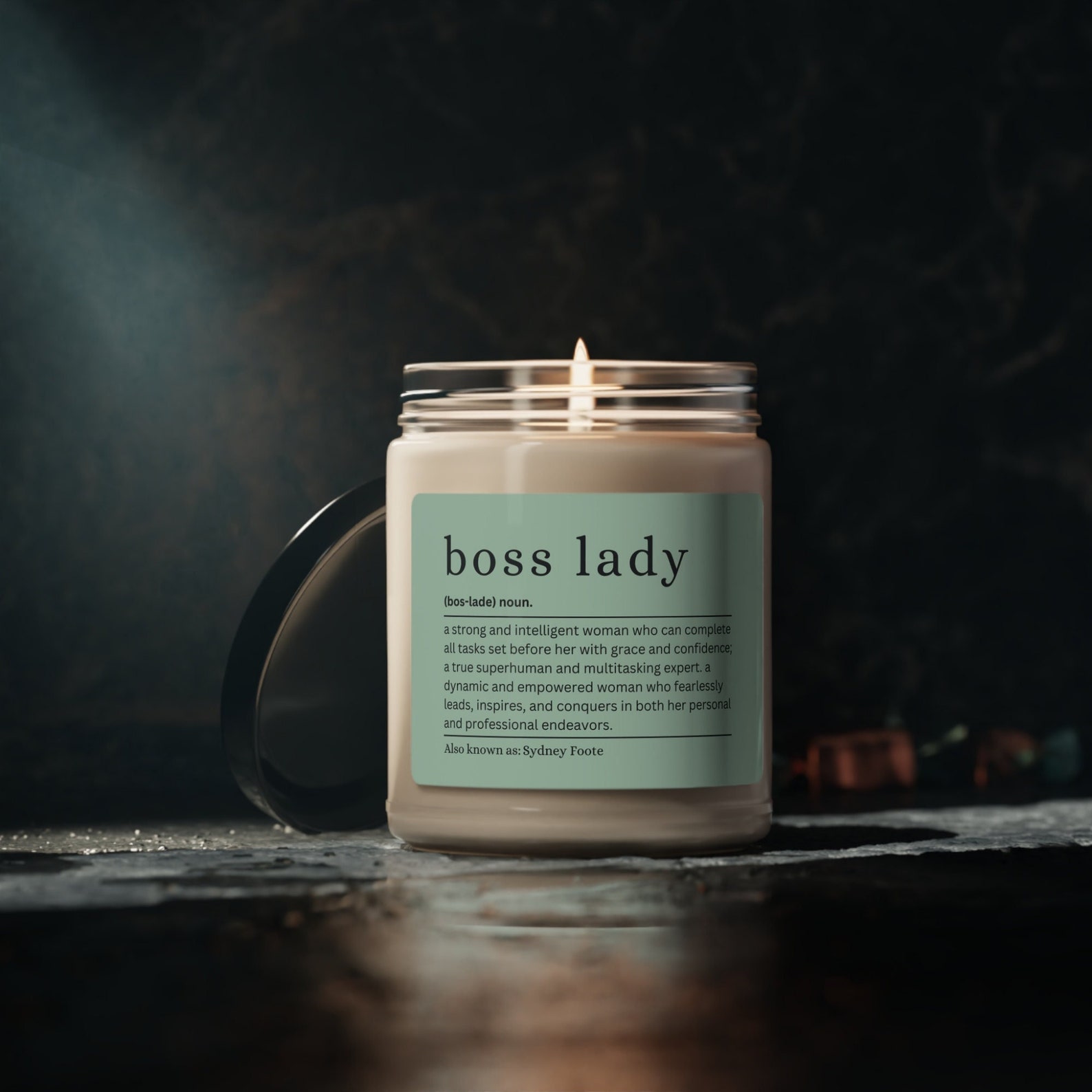 Personalized Boss Lady Definition Candle, Funny New Business Owner Gift ...