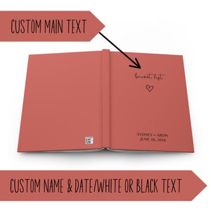 Personalized Couple Notebook, Custom Paper Anniversary Gift, Our First ...