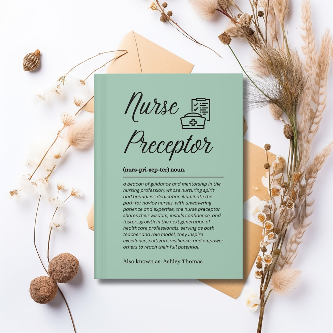 Nurse Preceptor Journal Gift, Clinical Instructor Nurse Notebook ...